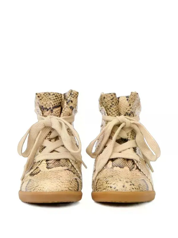Isabel Marant Étoile Bobby Snakeskin-effect Leather Sneakers