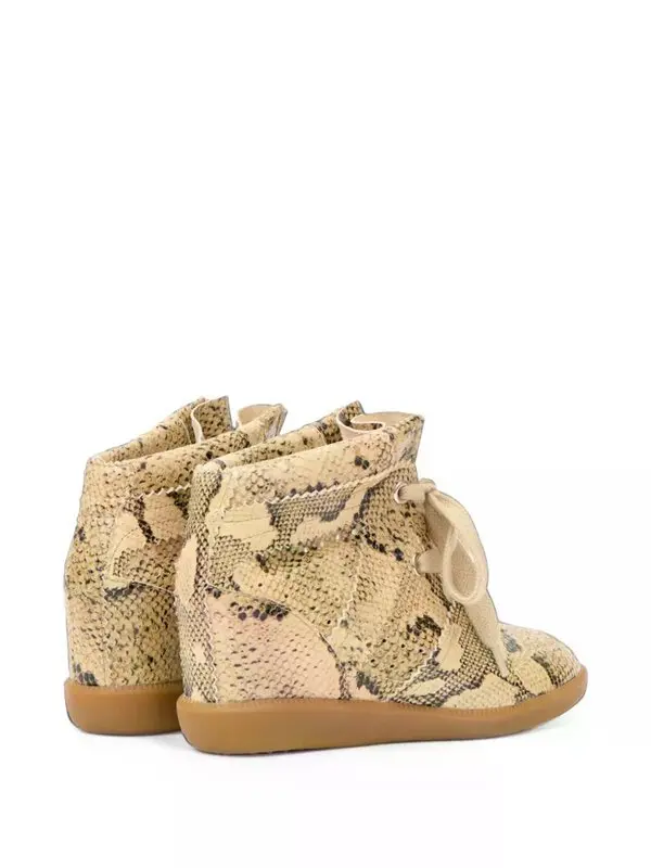 Isabel Marant Étoile Bobby Snakeskin-effect Leather Sneakers