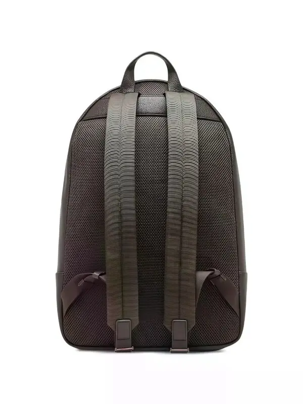 Emporio Armani Logo-patch Pebbled-effect Backpack