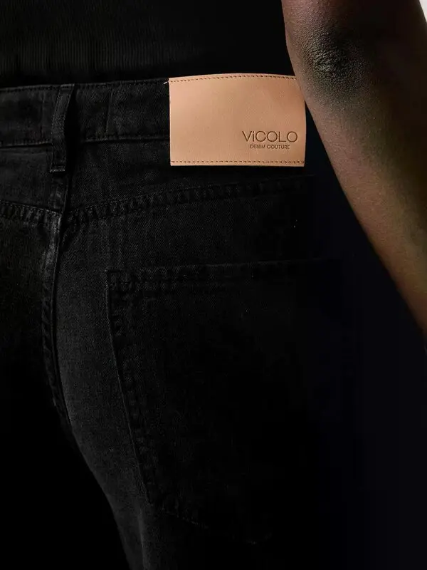 VICOLO Madison Wide-leg Jeans - Black