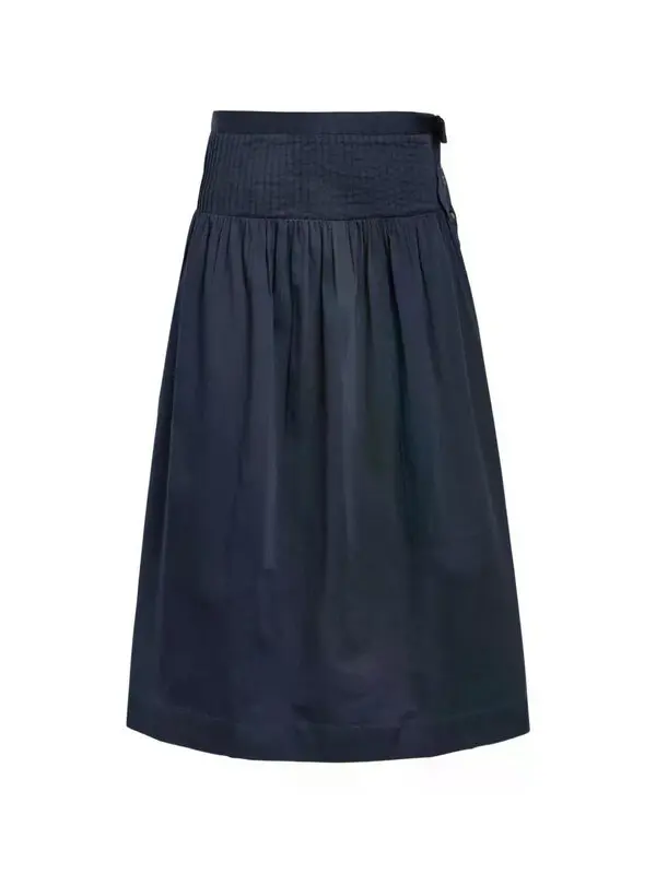DAMSON MADDER Smocked-waist Gathered Midi Skirt