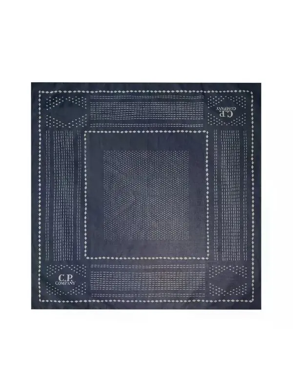 C.P. COMPANY Printed Muslin Logo Bandana