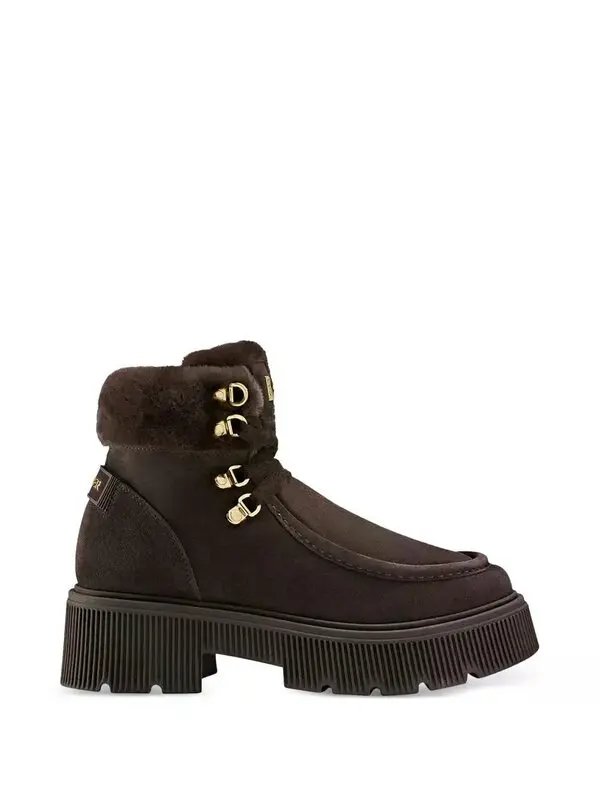 Bogner Turin Wool-trim Platform Ankle Boots - Brown