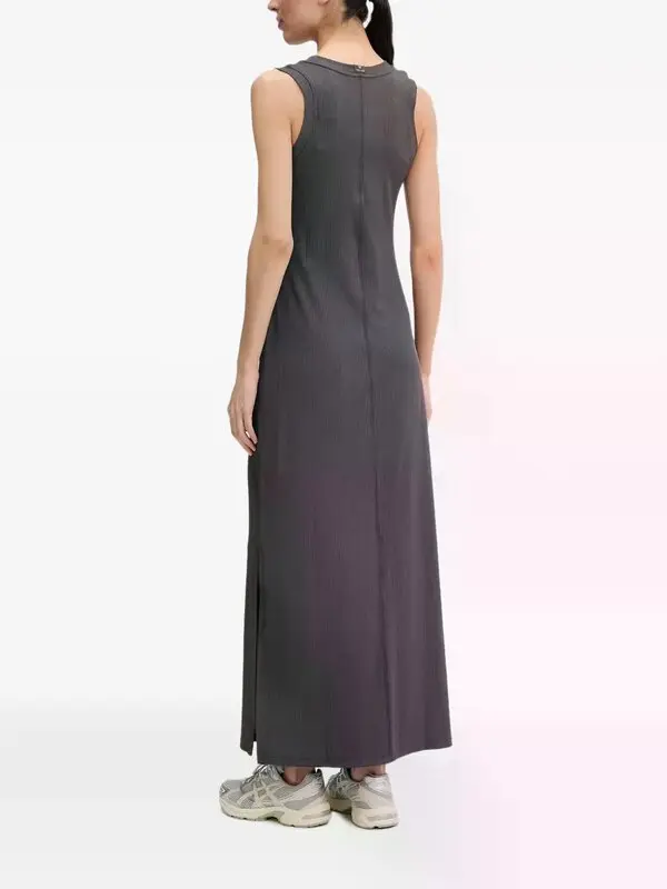 Bogner Eleen Ribbed Side-slit Slim-fit Maxi Dress - Grey