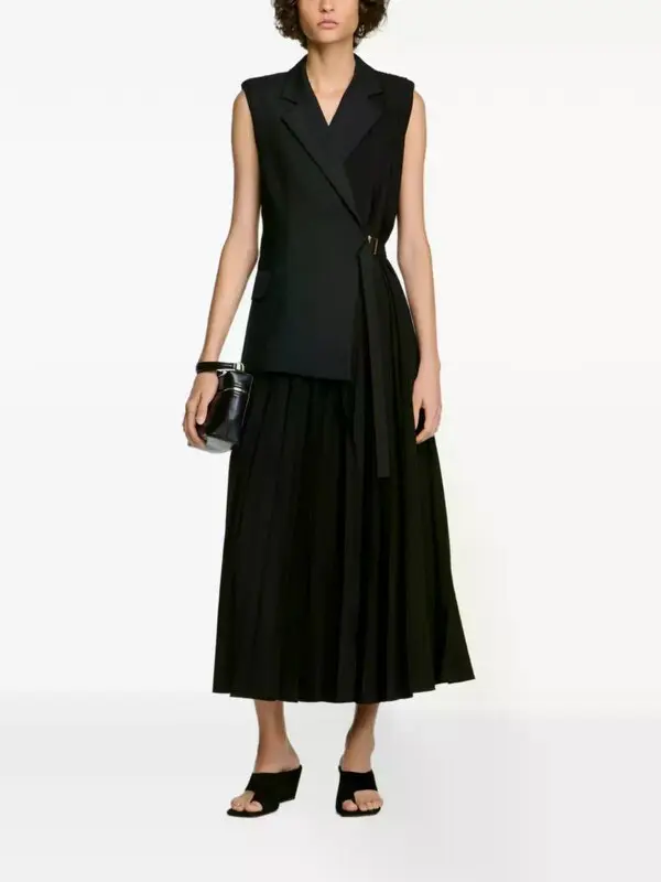 Sandro Pleated Wrap Dress