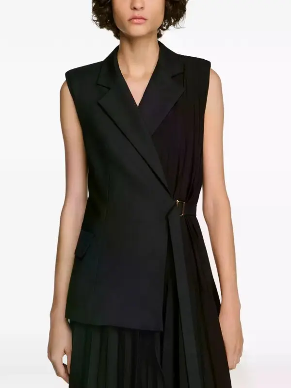 Sandro Pleated Wrap Dress