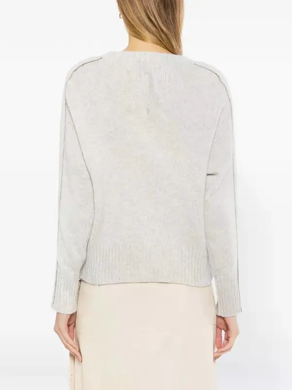 N.peal Metal-trim V-neck Sweater