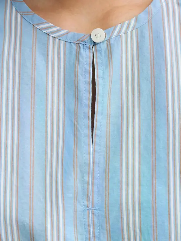 Marc O'polo Striped Short-sleeve Cotton Mini Dress