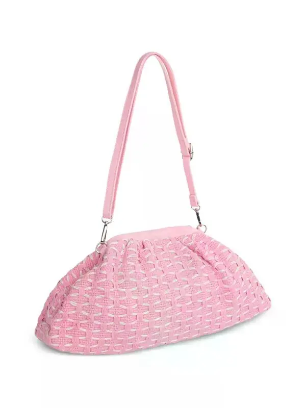 GAELLE PARIS Maxi Woven-effect Pochette Shoulder Bag