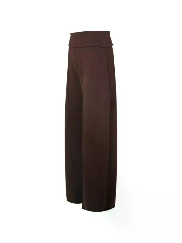 IZAAK AZANEI Foldover Pin-tucked Trousers