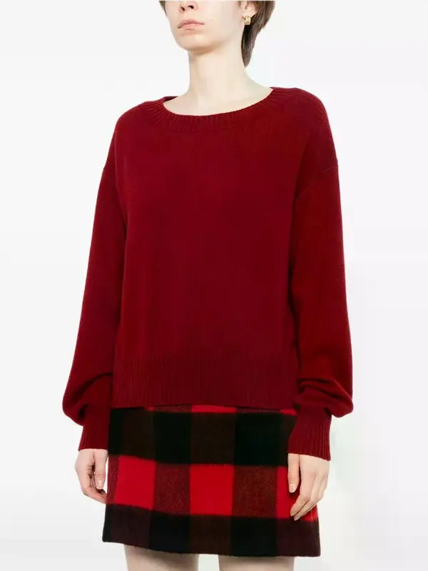 N.peal Crop Boat-neck Sweater