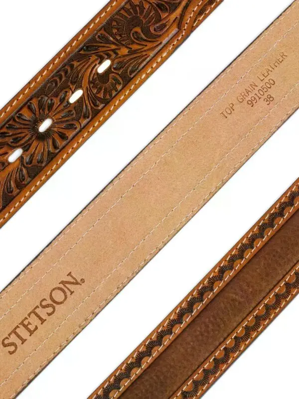 Stetson Tooled-leather Western Belt