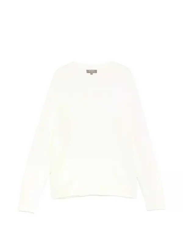 N.peal Crew-neck Organic Cashmere Top - Neutrals