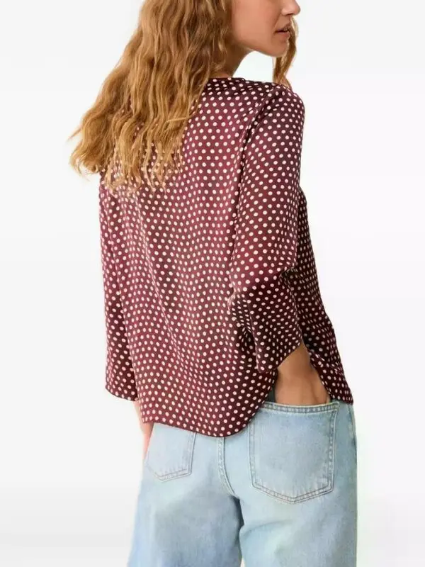 PENNYBLACK Polka-dot Three-quarter-sleeve Blouse