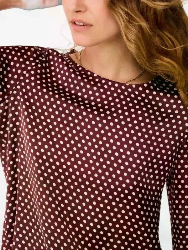 PENNYBLACK Polka-dot Three-quarter-sleeve Blouse