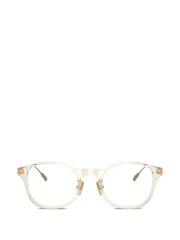 Moncler Transparent Round Frame Glasses