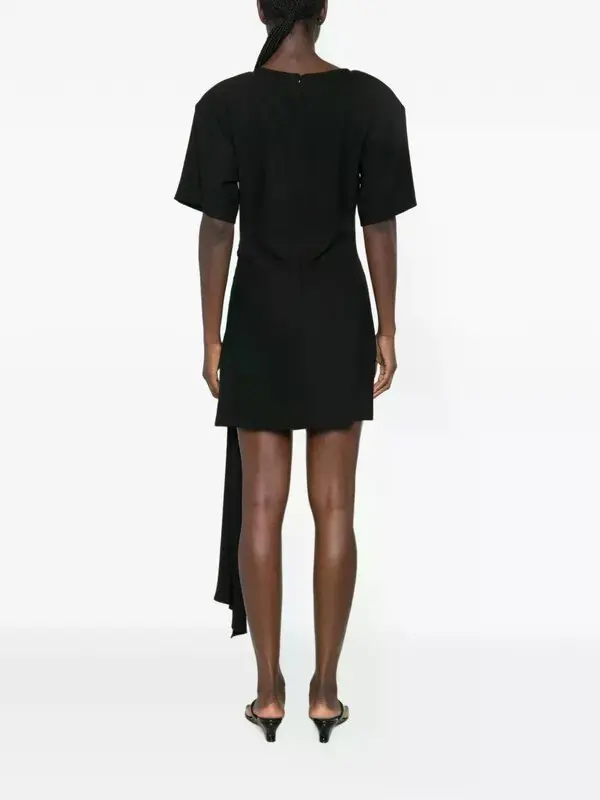 Sandro Draped Buckle-detail Mini Dress