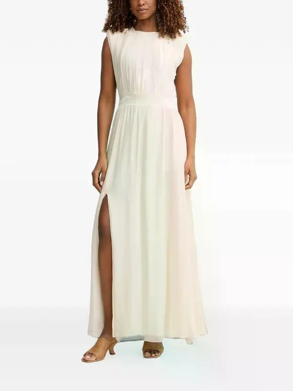 HAVEONE Pleated Side-slit Dress