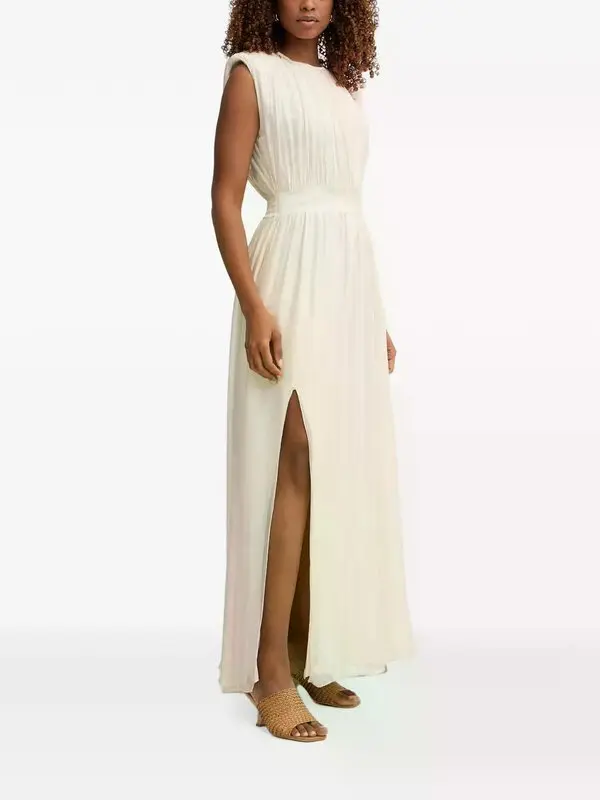 HAVEONE Pleated Side-slit Dress