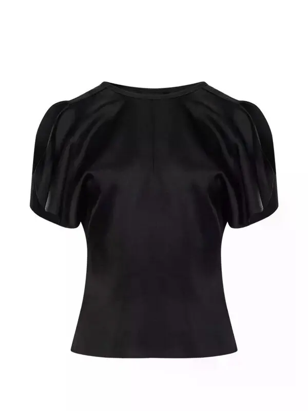 Victoria Beckham Bela Cut-out Flutter-sleeve Top