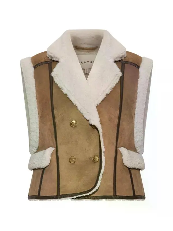 Munthe Vigor Shearling-trim Double-breasted Waistcoat