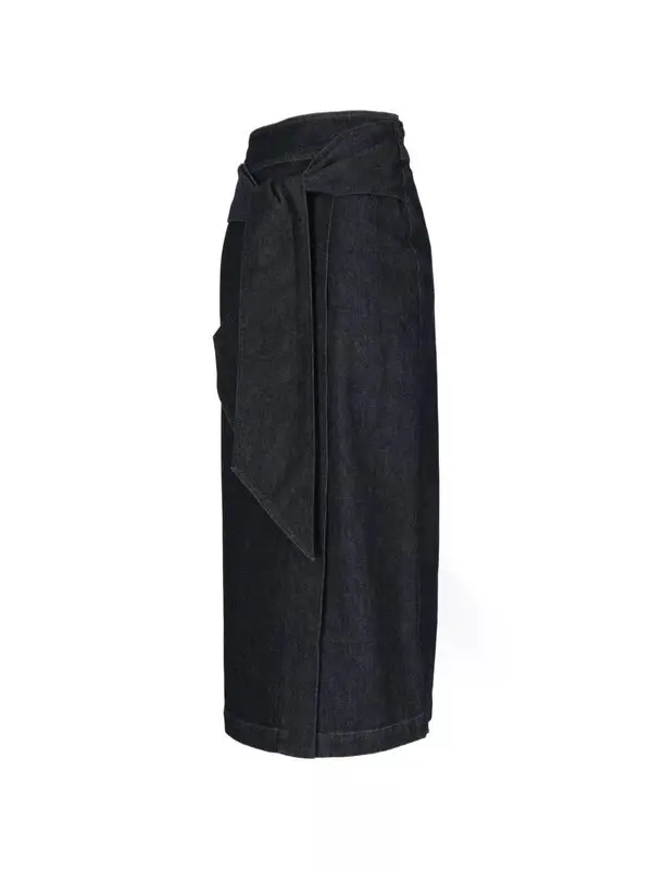 Emporio Armani Tie-waist Wrap Midi Skirt