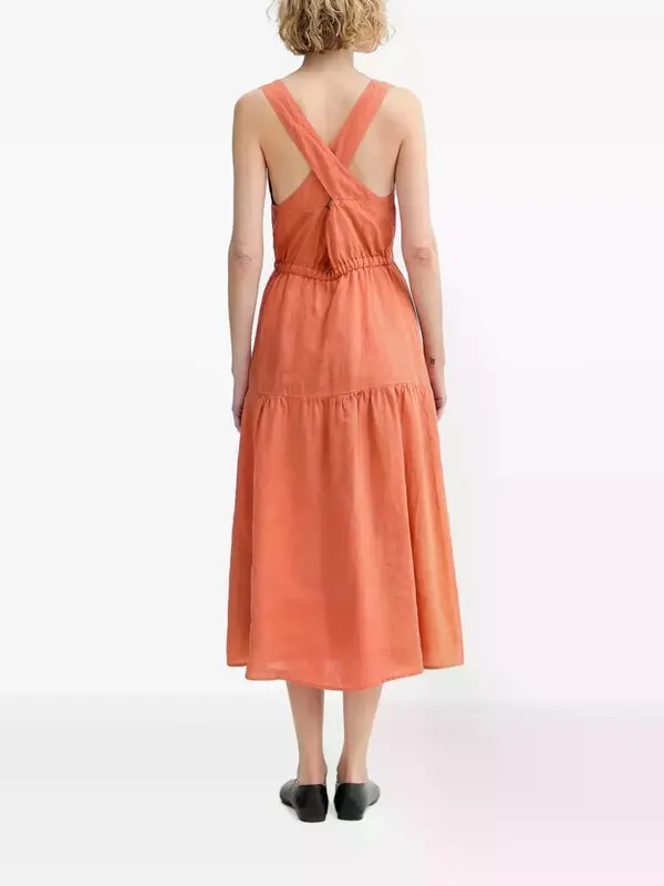 Marc O'polo Crossover-back Tiered Midi Dress