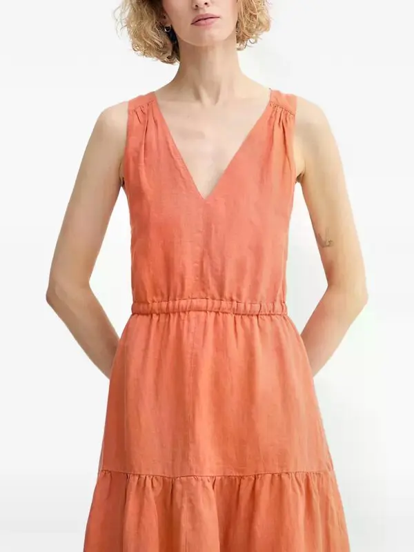 Marc O'polo Crossover-back Tiered Midi Dress