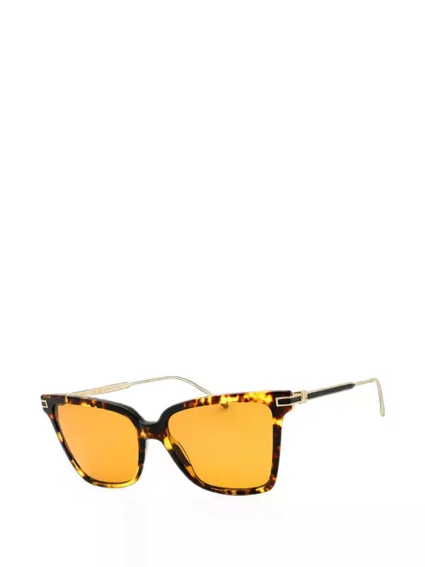FERRAGAMO Tortoiseshell-effect Cat-eye Sunglasses - Brown