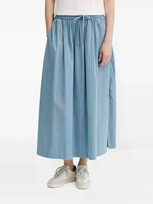 Marc O'polo Vertical-stripe Drawstring Skirt - Blue