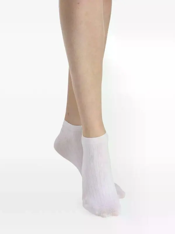 Wolford Rib-knit Cotton-blend Socks - White