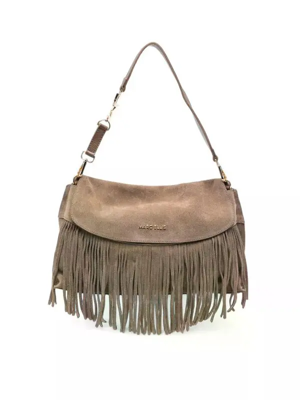 MARC ELLIS Fringed Suede Shoulder Bag