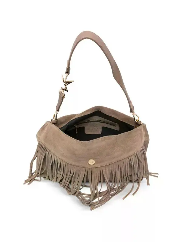 MARC ELLIS Fringed Suede Shoulder Bag - Neutrals