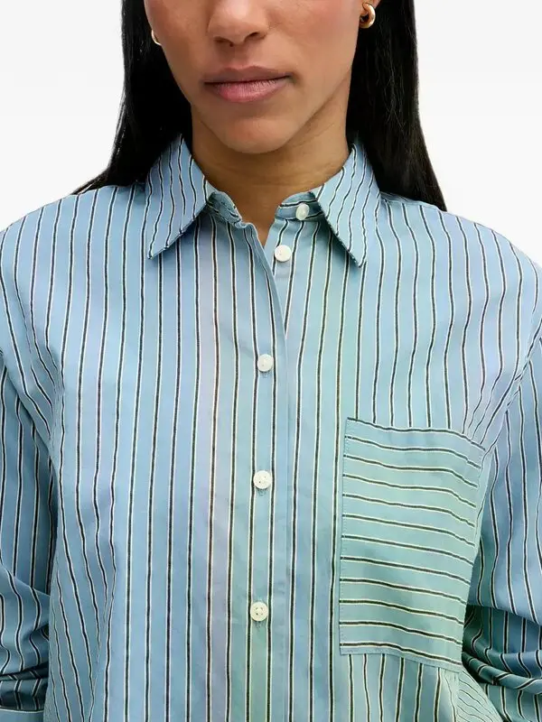 Marc O'polo Chest-pocket Striped Shirt - Blue