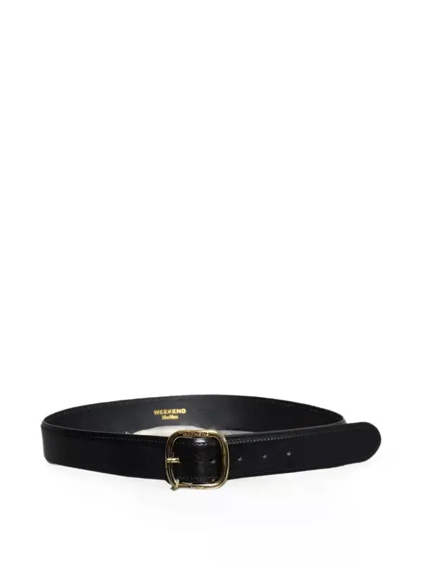 Max Mara Buckle-fastening Leather Belt - Black