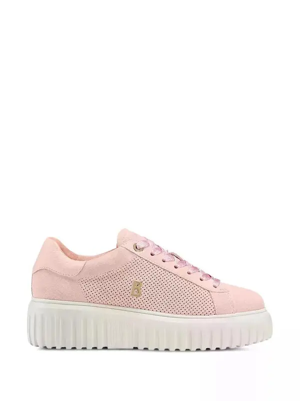 Bogner Singapore Perforated Platform Sneakers - Pink
