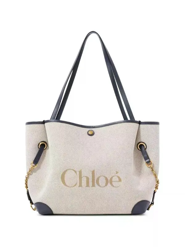 Chloé Clover Convertible Canvas Tote Bag - Neutrals
