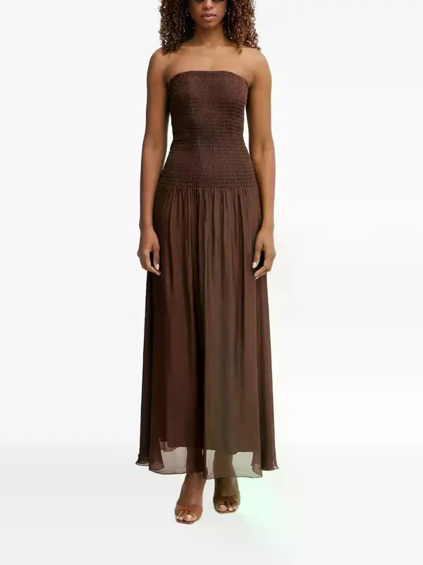 HAVEONE Strapless Maxi Dress - Brown