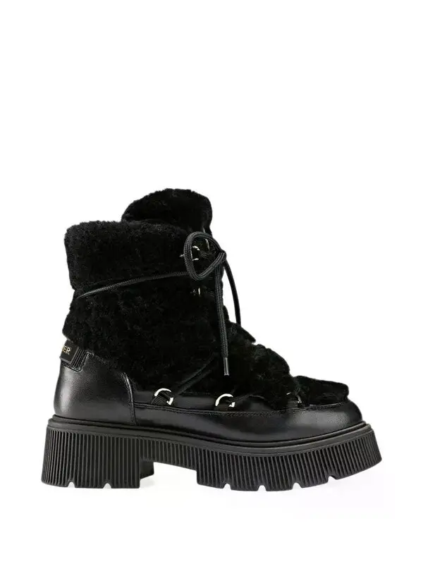 Bogner Turin Wool-trim Leather Boots