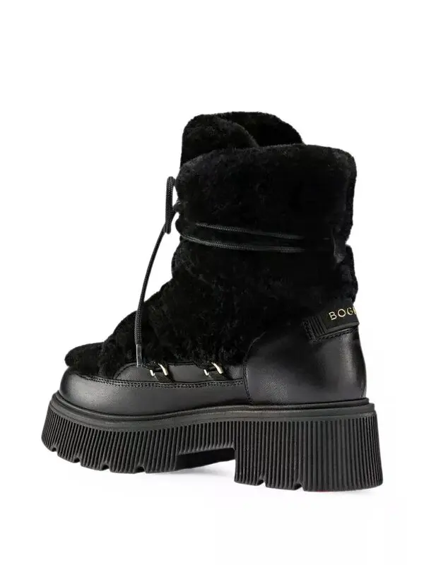 Bogner Turin Wool-trim Leather Boots