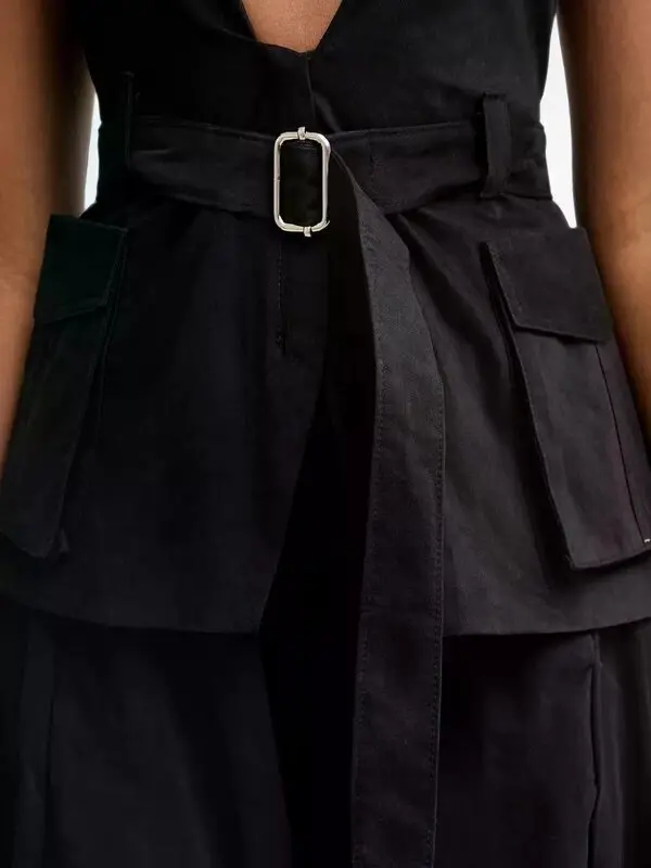 HAVEONE Belted Halterneck Top