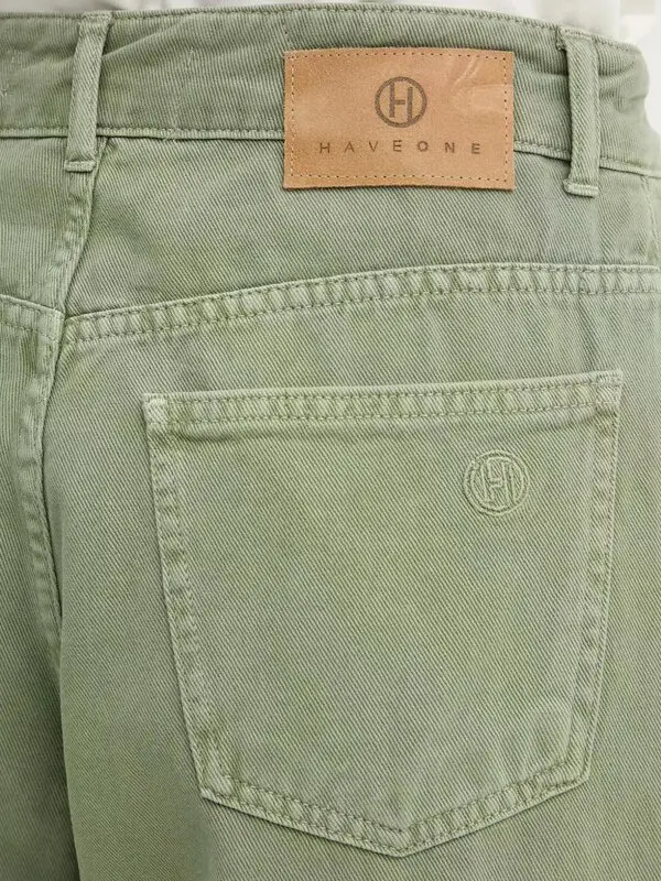 HAVEONE Logo-patch Cotton Jeans - Green