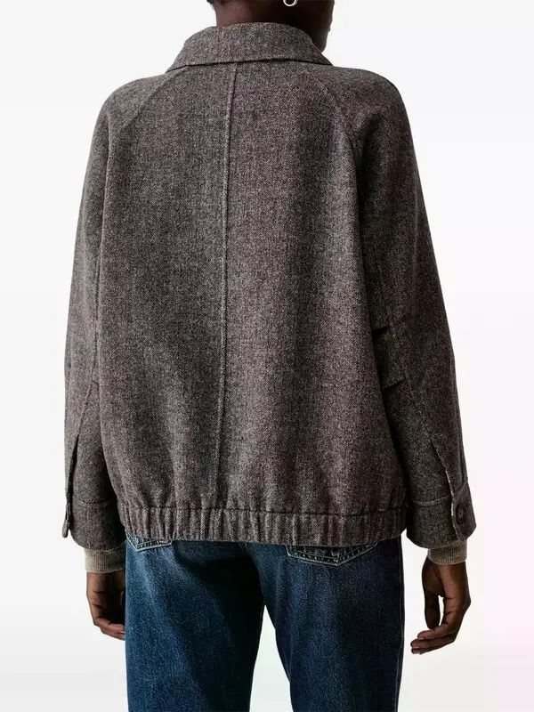 VICOLO Long-sleeve Faux-fur-collar Jacket