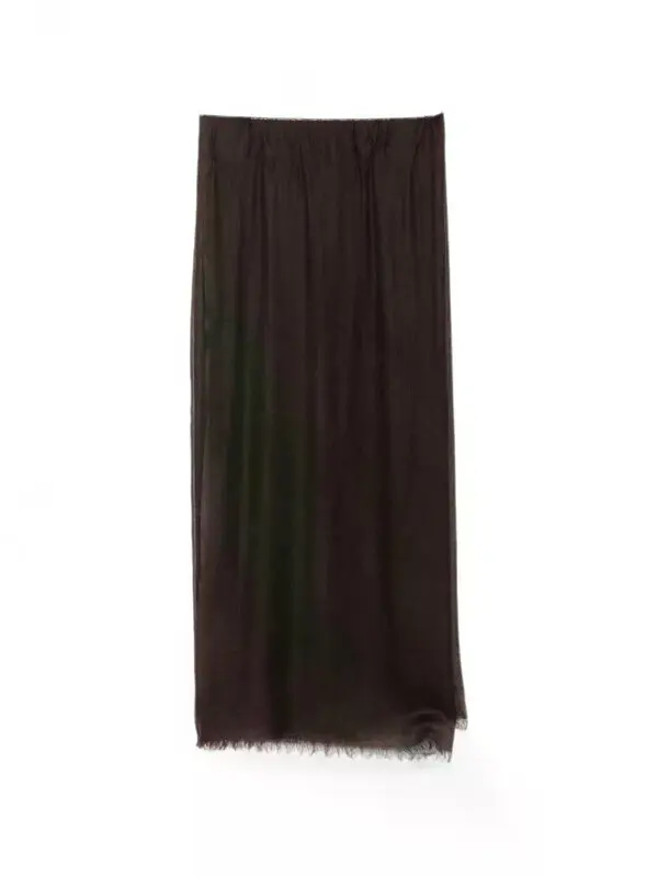 N.peal Ultrafine Frayed Shawl - Brown