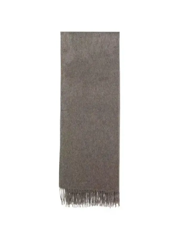 N.peal Woven Fringed Shawl - Grey