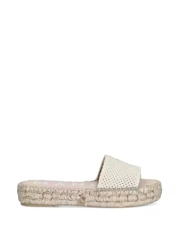 Manebí Crochet-knit Espadrille Flat Sandals - Neutrals