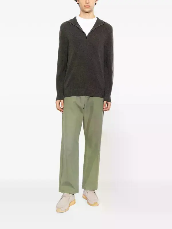 N.peal Ribbed Half-zip Jumper