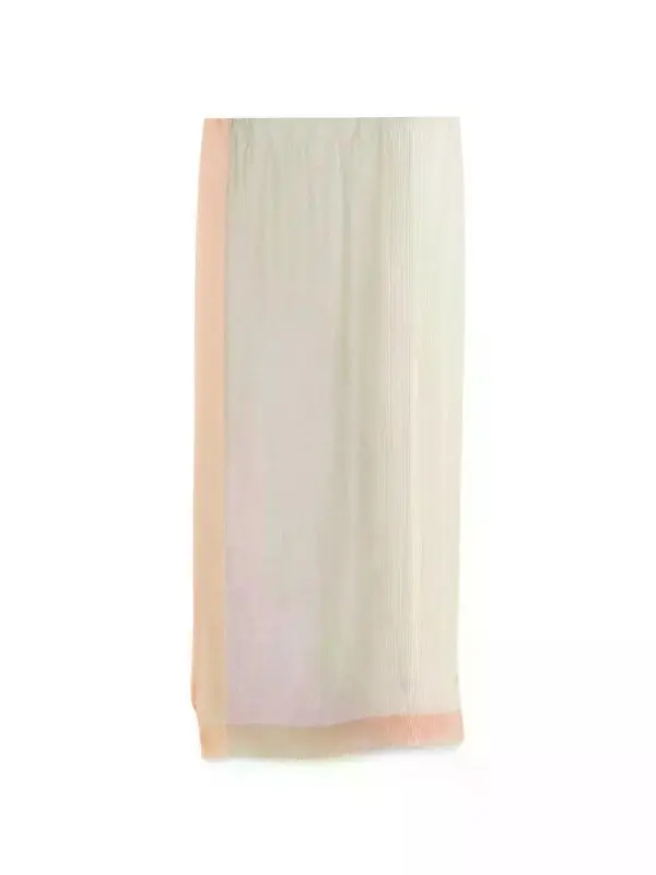 N.peal Bordered Cashmere Scarf