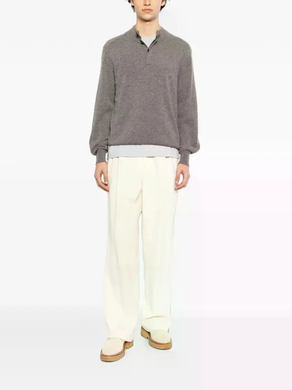 N.peal Half-button Cashmere Jumper