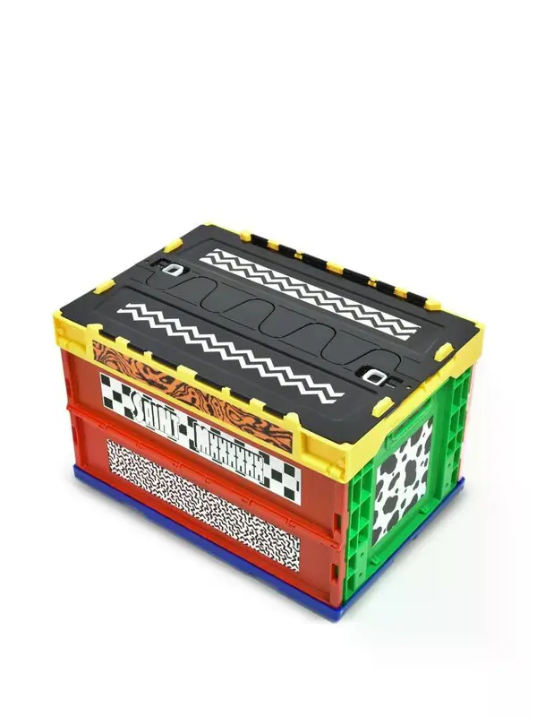 SAINT MXXXXXX Logo-print Collapsible Box - Black